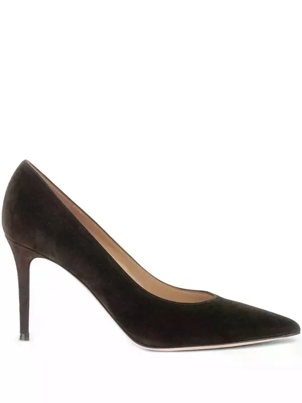 GIANVITO ROSSI 85mm Suede Pumps - Brown