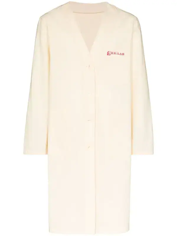Raf Simons Rs Lab Print Lab Coat In Neutrals - 72% Off | Editorialist