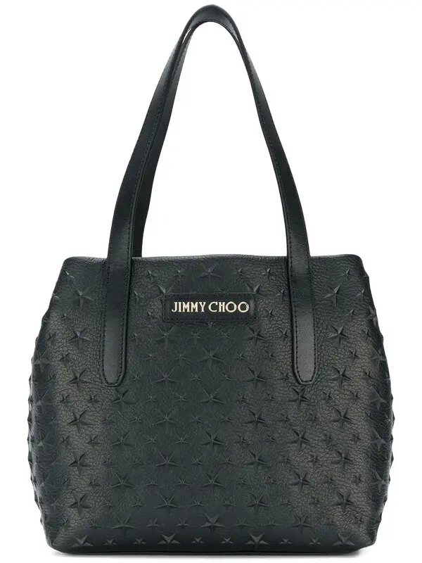 JIMMY CHOO Small Sofia Star Studded Tote - Black