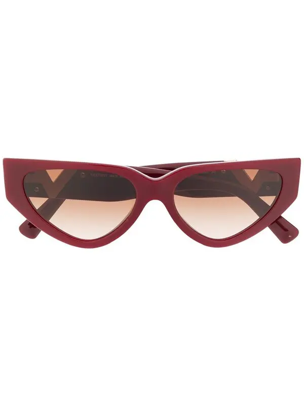 Valentino Garavani Red Cat-Eye Sunglasses – Studded Frame – New With Tags Valentino Garavani Red Cat-Eye Sunglasses – Studded Frame  main image 2