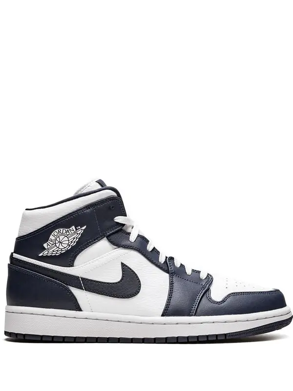 JORDAN Air 1 Mid Obsidian Sneakers - White