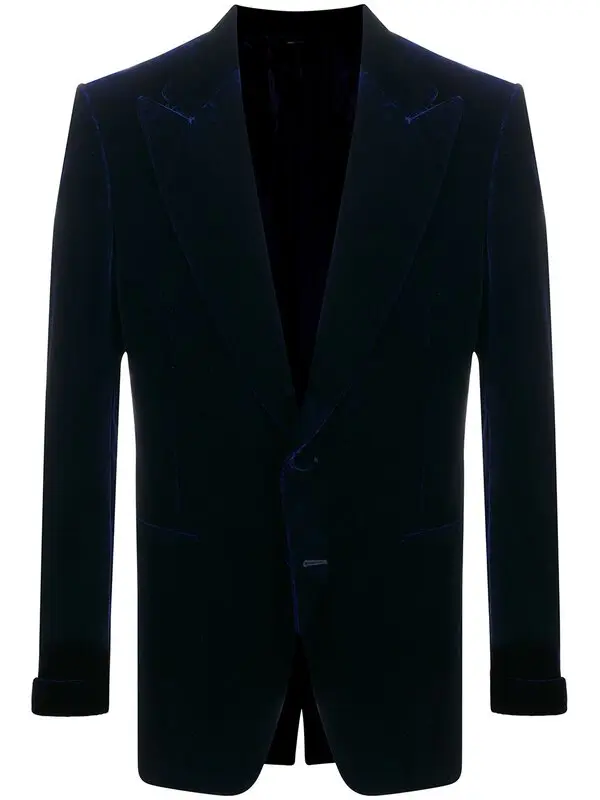 TOM FORD Single-breasted Blazer - Blue