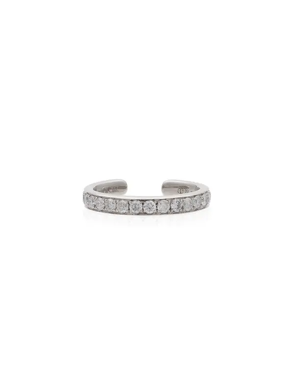 Yvonne Léon 18kt Ear Cuff With Diamonds - Silver