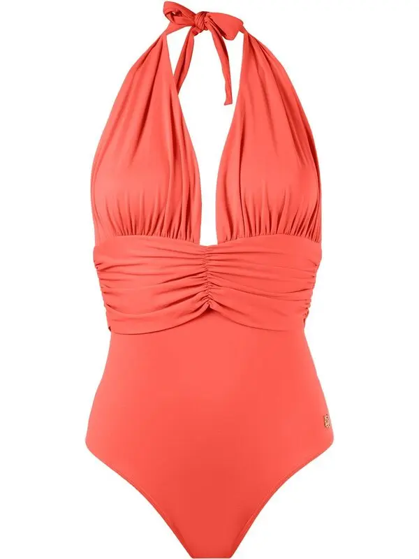 BRIGITTE Deep V-neck One-piece Swimsuit