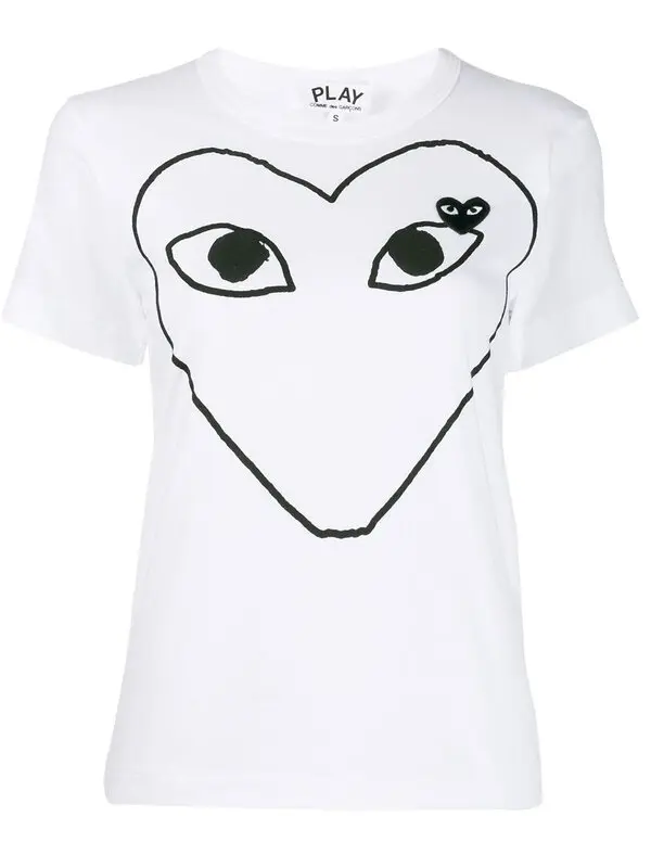 Play Comme Des Garcon Printed Heart T-shirt