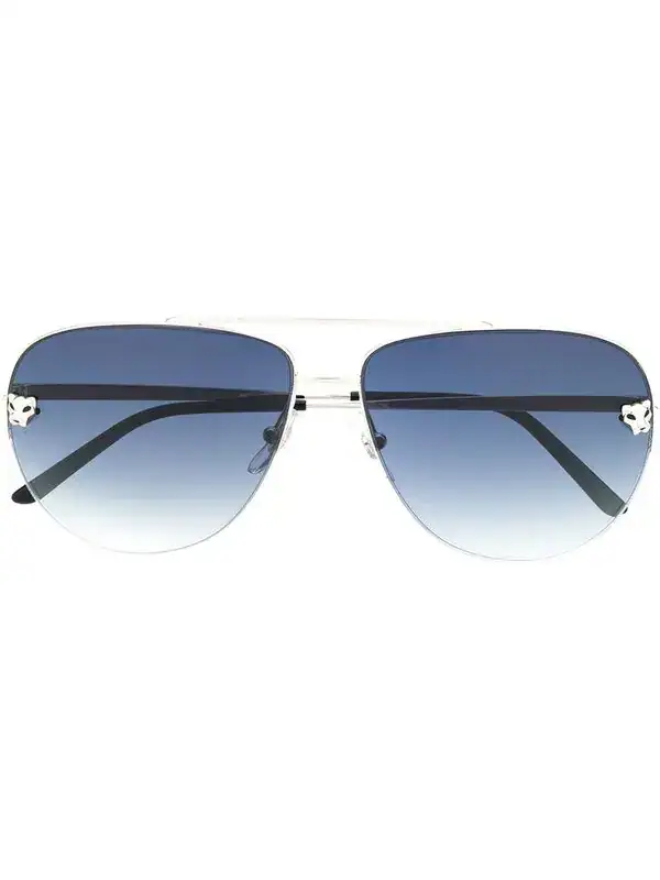 Cartier Tiger Aviator Sunglasses - Black | Editorialist