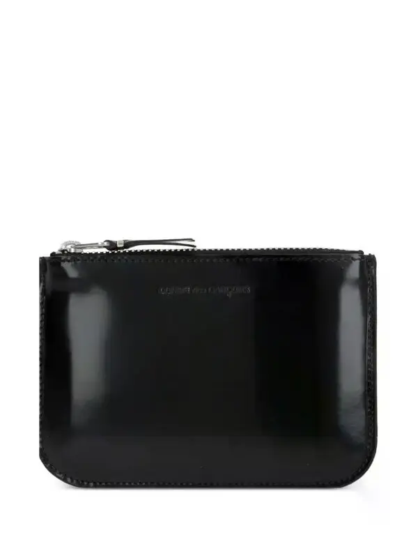 Comme Des Garçons Top Zip Coin Purse - Black