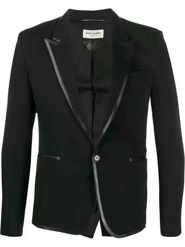 Saint Laurent Contrast Trim Blazer