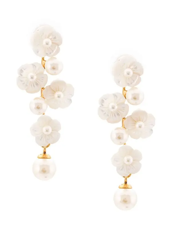 JENNIFER BEHR Calissa Drop Earrings - White