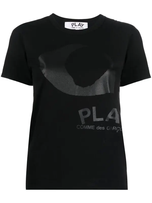 Play Comme Des Garcon Eye Print T-shirt - Black