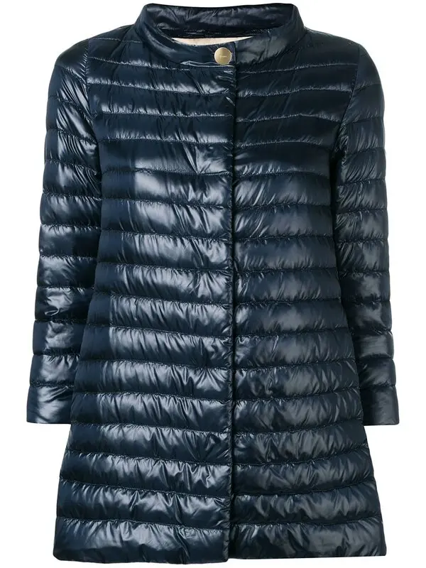 Herno Funnel Neck Padded Jacket - Blue