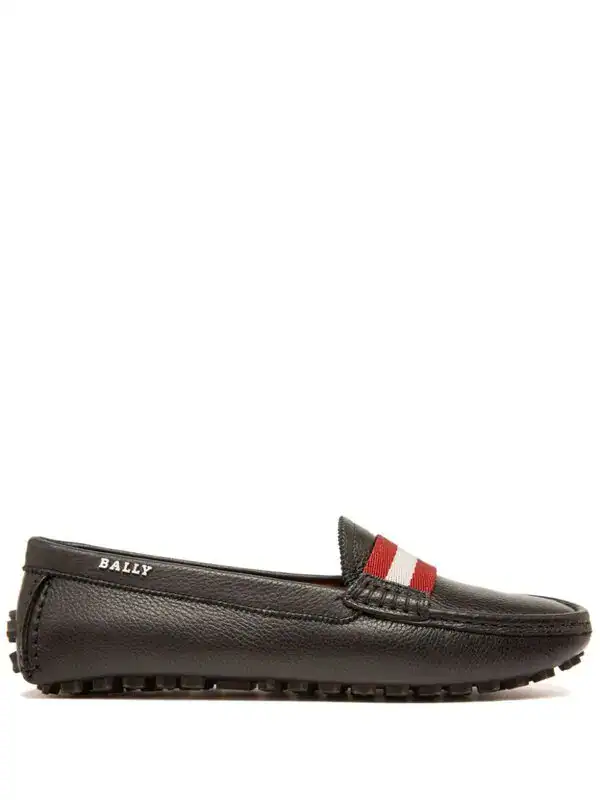 Bally Stripe-Detail Loafers In Black | Editorialist display picture 2