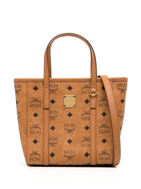 Mcm Mini Aren Tote Bag - Brown
