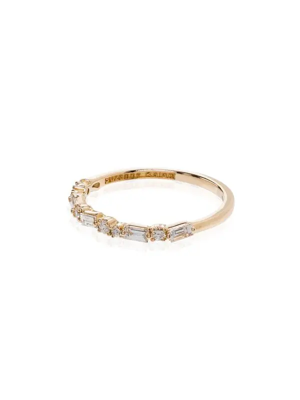 SUZANNE KALAN 18kt Yellow Diamond Band Ring - Gold