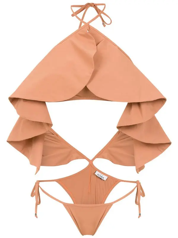 AMIR SLAMA Ruffled Swimsuit