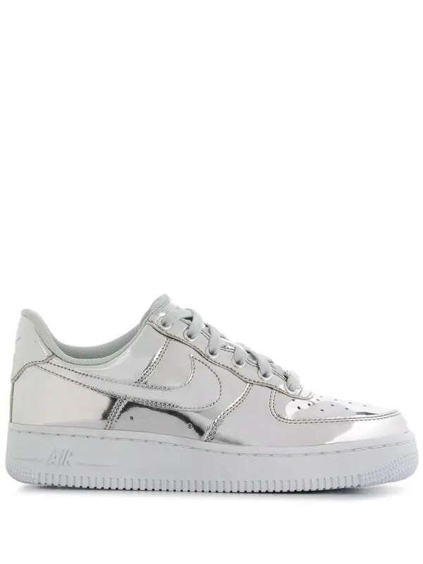 Nike Air Force 1 Sp Metallic Chrome Sneakers - Silver