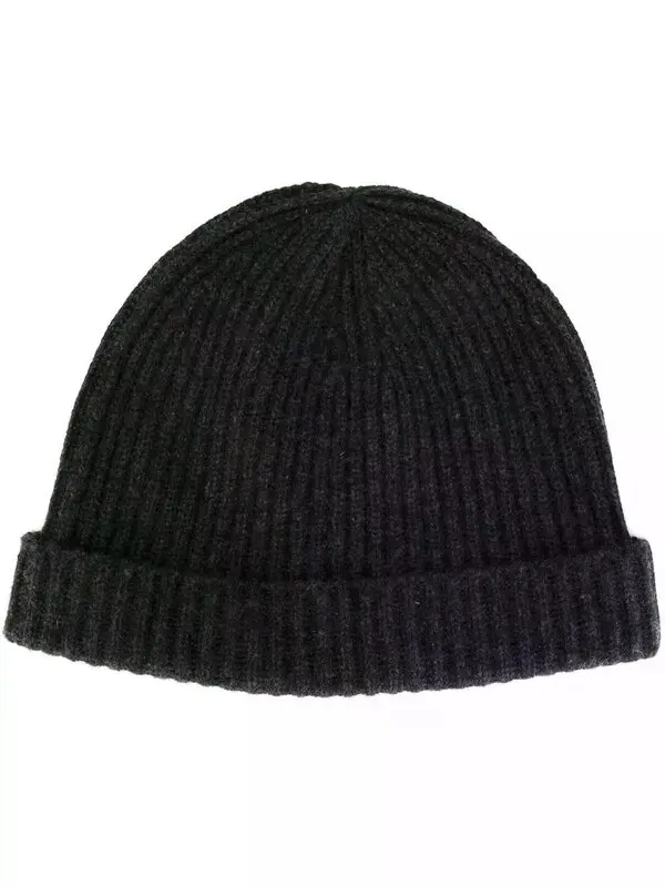 N.peal Ribbed-knit Cashmere Beanie - Grey