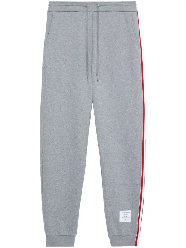 Thom Browne Rwb Stripe-trimmed Track Pants - Grey