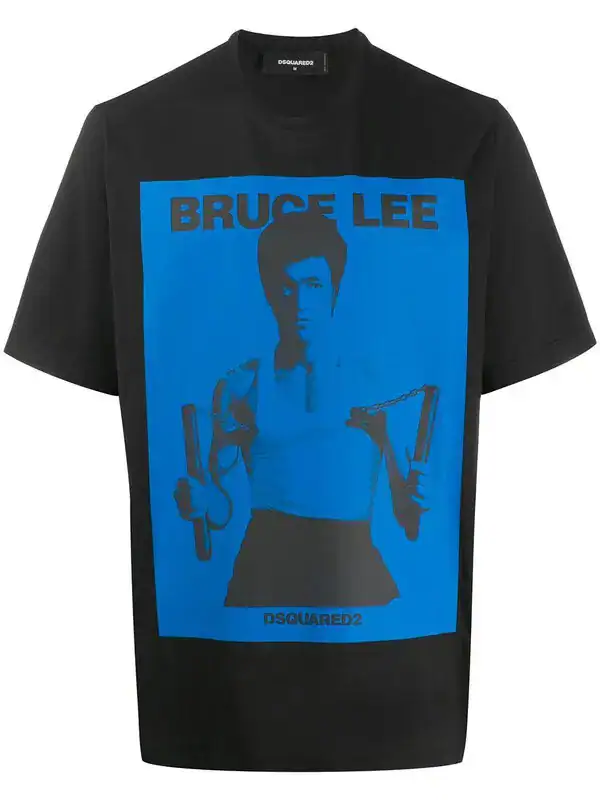 Dsquared2 Bruce Lee Print T-Hirt In Black - 60% Off | Editorialist