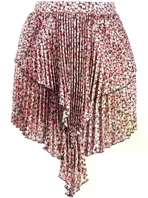 Wandering Waterfall Hem Mini Skirt