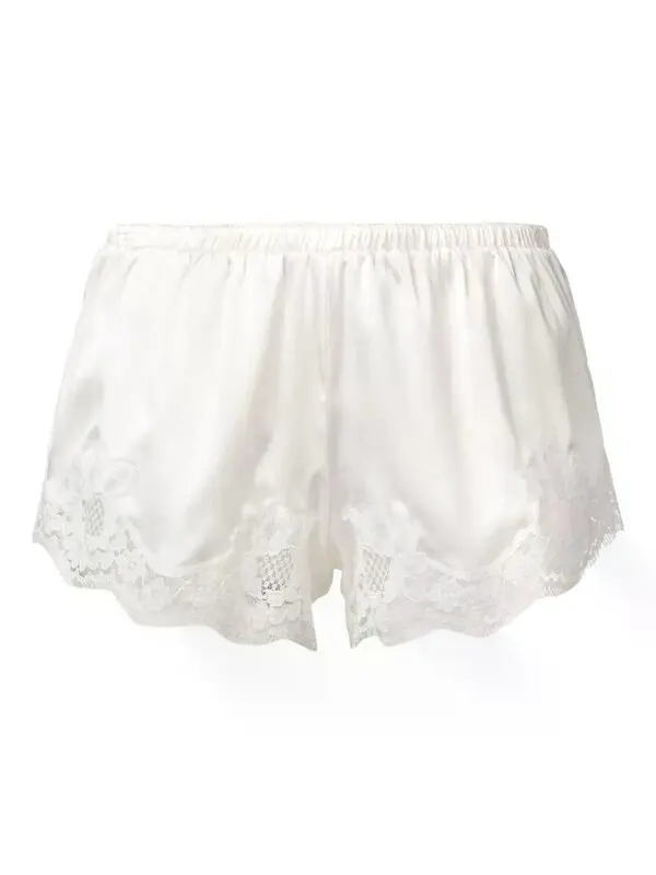 Dolce & Gabbana Lace-detail Satin Shorts - White