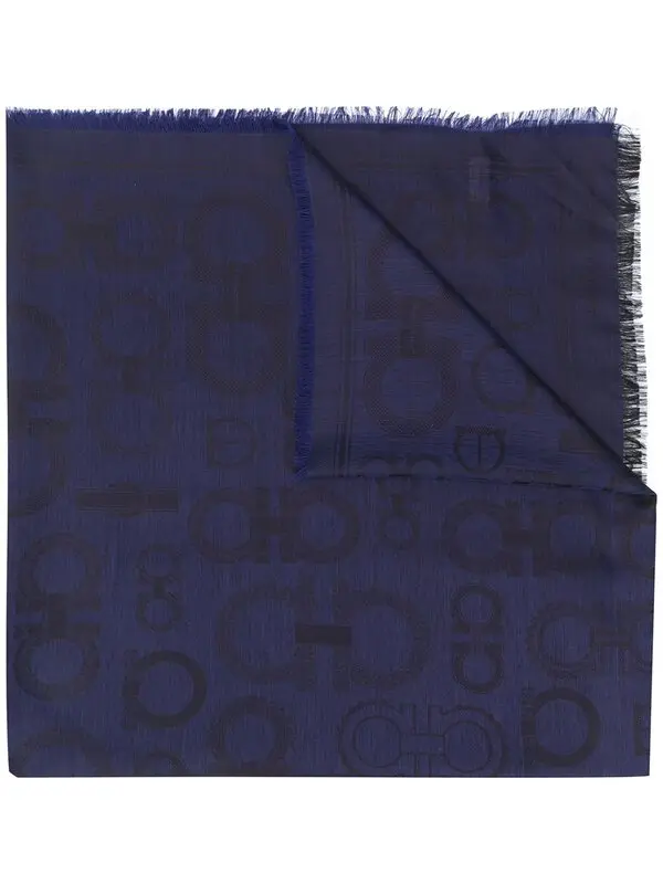 FERRAGAMO Jacquard Gancini Pattern Scarf
