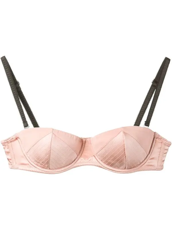 Fleur Du Mal Topstitch Convertible Bra - Pink