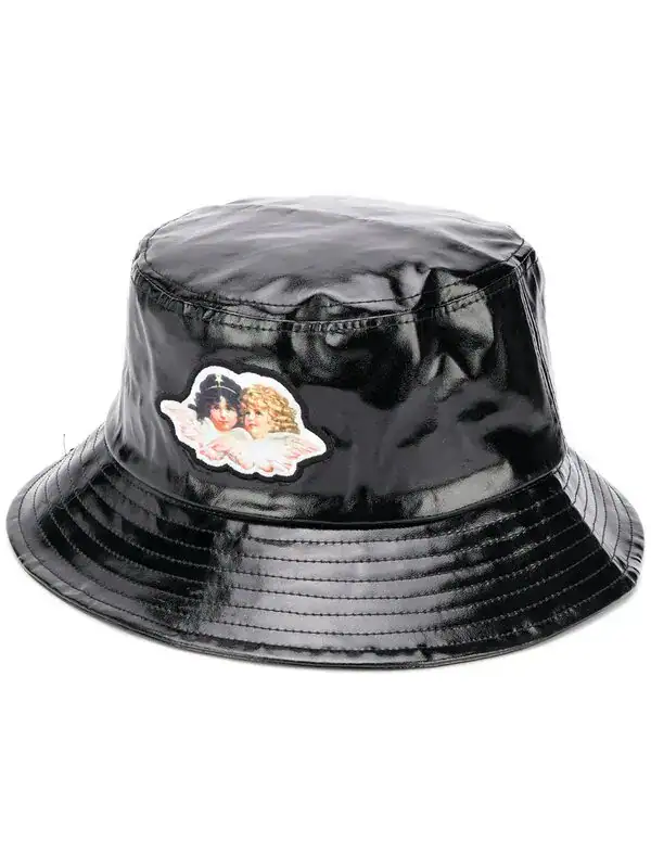 Fiorucci Angel Vinyl Bucket Hat - Black | Editorialist display picture 3