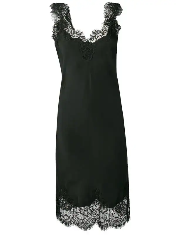 Gold Hawk Lace Trim Dress In Black - 27% Off | Editorialist