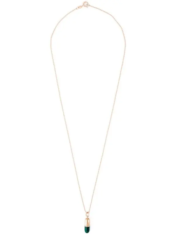 TRUE ROCKS Small Pill Pendant Necklace - Metallic