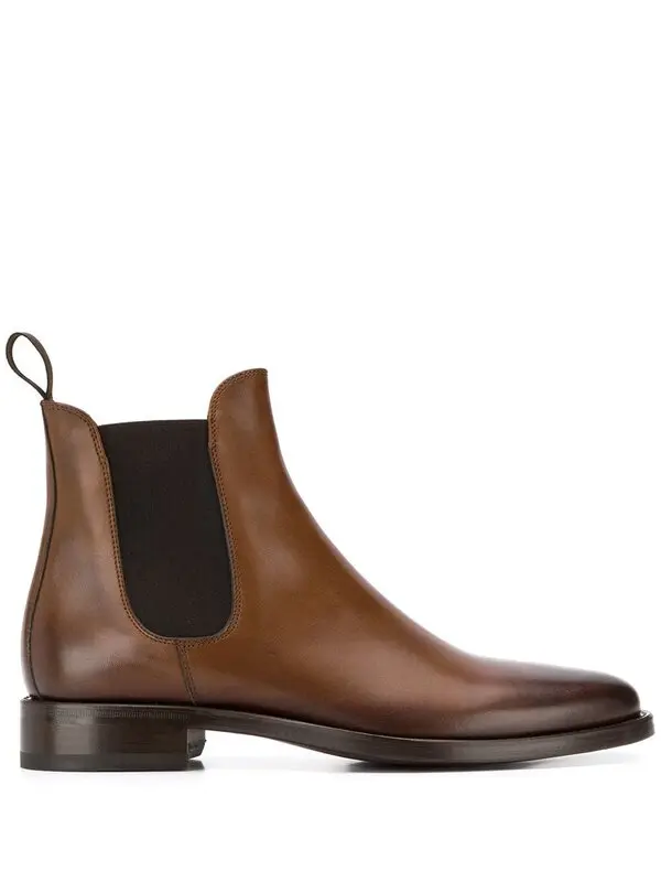 SCAROSSO Enzo Leather Chelsea Boots