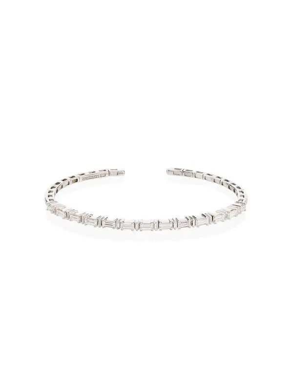 SUZANNE KALAN 18kt White Gold Diamond Bangle - Silver