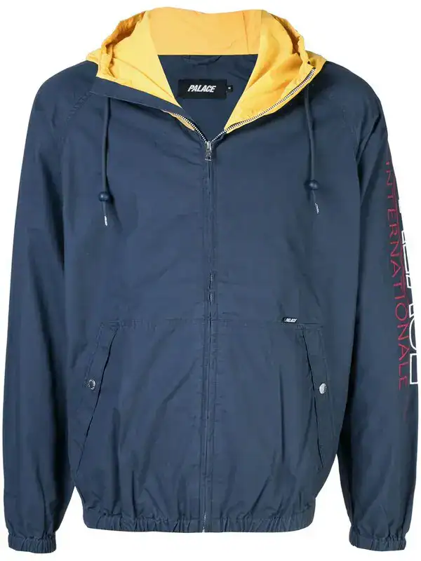 Palace Internationale Windbreaker Jacket - Blue | Editorialist