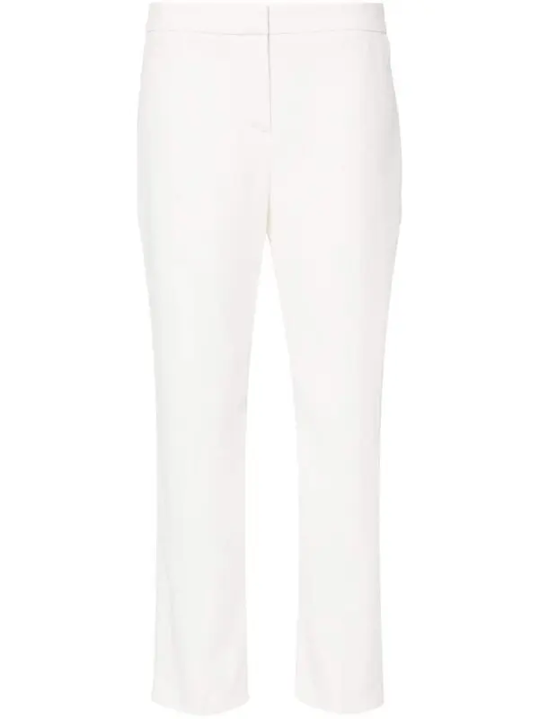 Alexander McQueen Crepe Cigarette Trousers - White