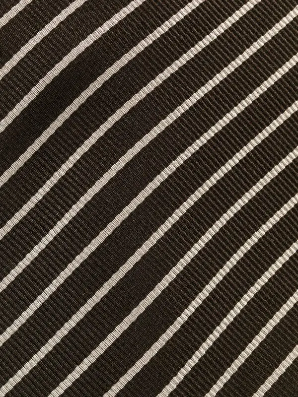 Brunello Cucinelli Stripe Tie - Brown