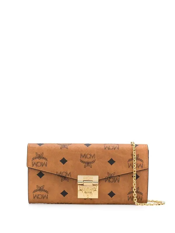 Mcm Patricia Crossbody Wallet - Neutrals