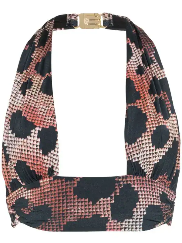 Agent Provocateur Hester Leopard Print Bikini Top In Blue  display picture 1