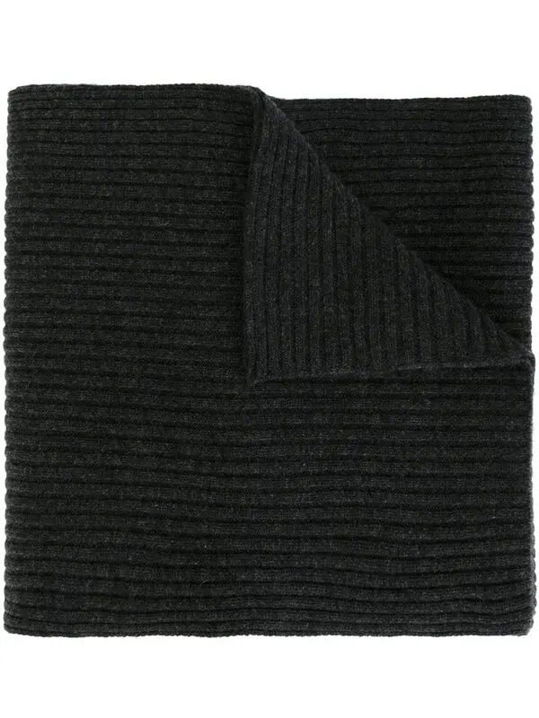 N.peal Ribbed Scarf - Grey