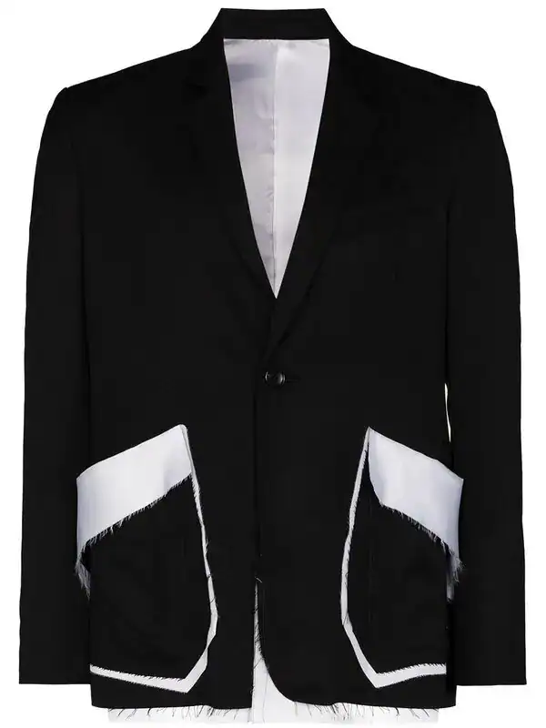 Buy SULVAM Deconstructed Suit Jacket - Black At 40% Off | Editorialist