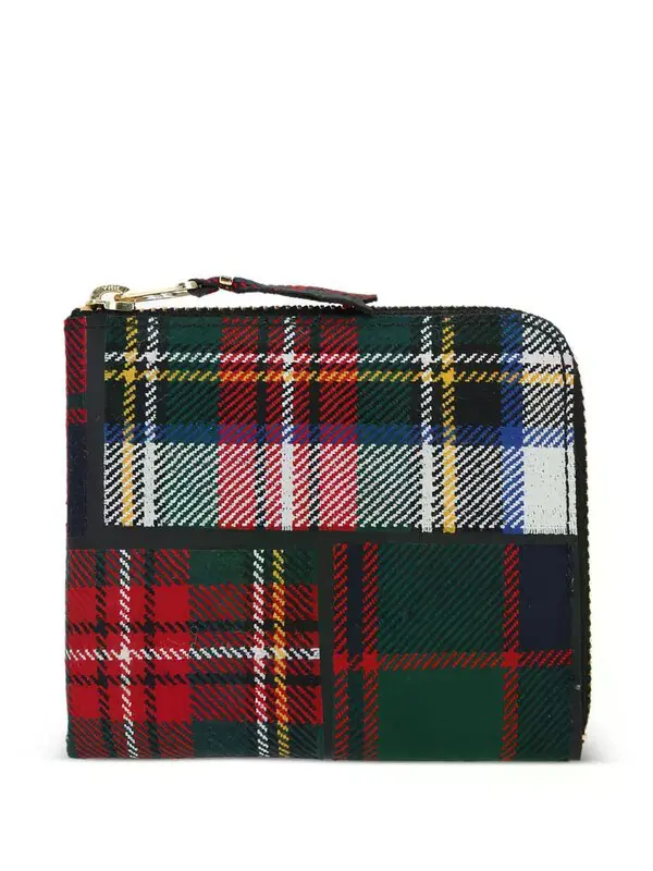 Comme Des Garçons Tartan-check Wallet - Red