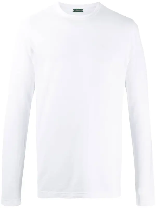 ZANONE Long-sleeved Cotton T-shirt - White