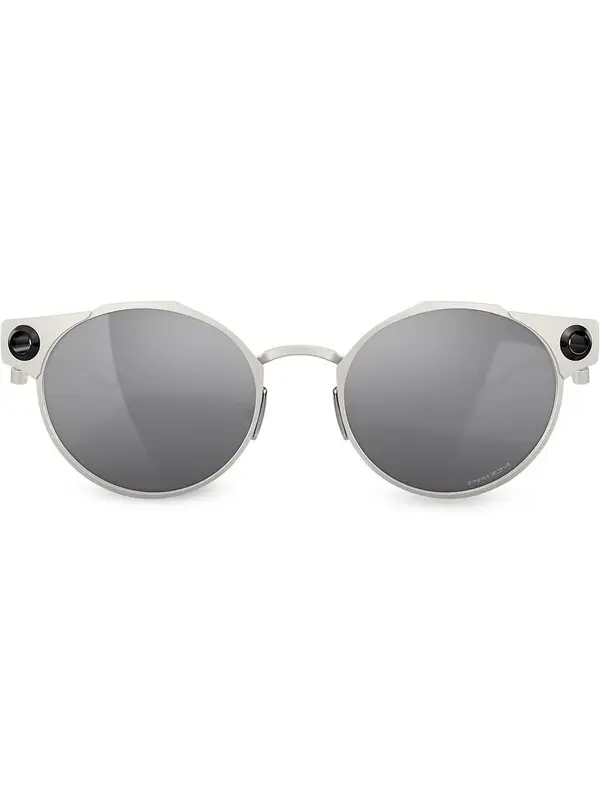 Oakley Deadbolt Round Frame Sunglasses - Silver
