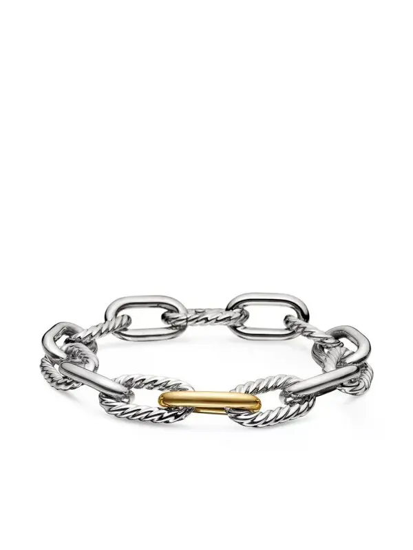David Yurman 18kt Yellow And Sterling Silver Dy Madison Chain Bracelet - Gold