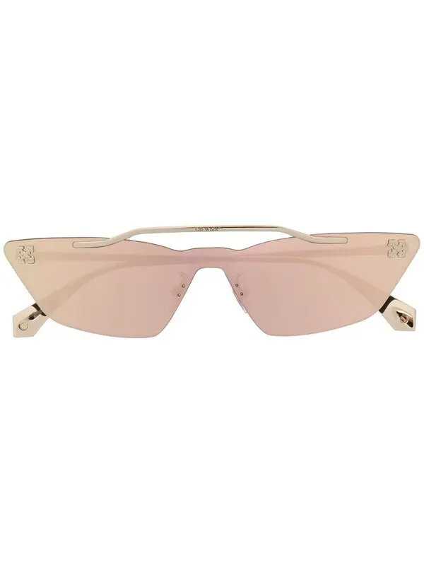 Off-White Metal Mask Sunglasses - Gold