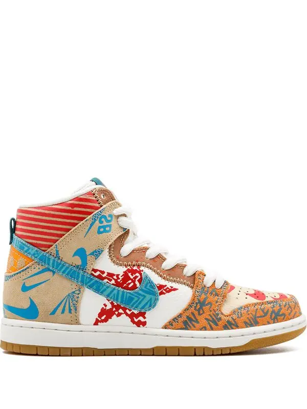 Nike Sb Zoom Dunk High Premium 'what The Dunk '17' Sneakers - White