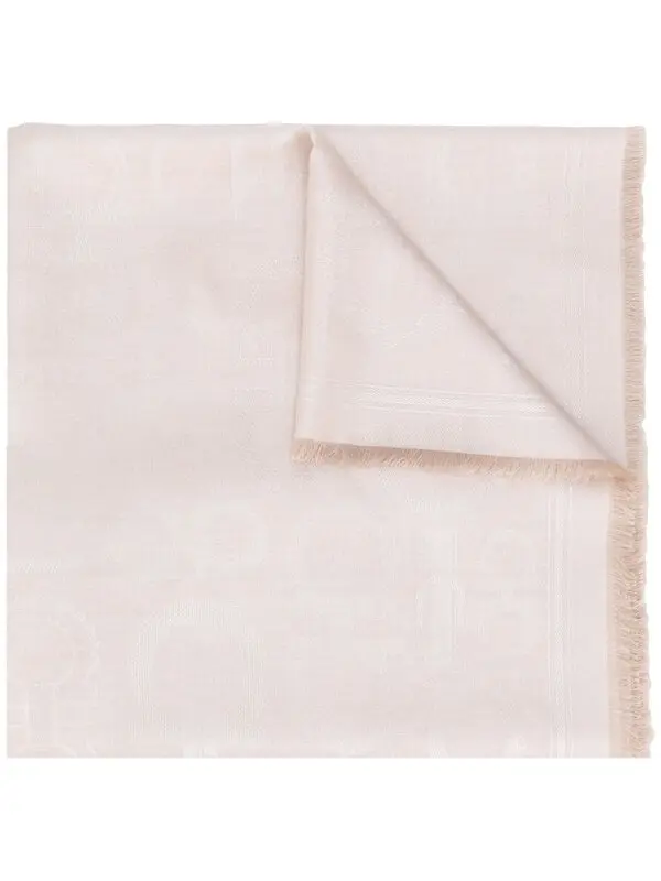 FERRAGAMO Gancini Knit Scarf - Neutrals