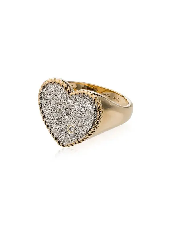 Yvonne Léon 18kt And Diamond Heart Ring - Gold
