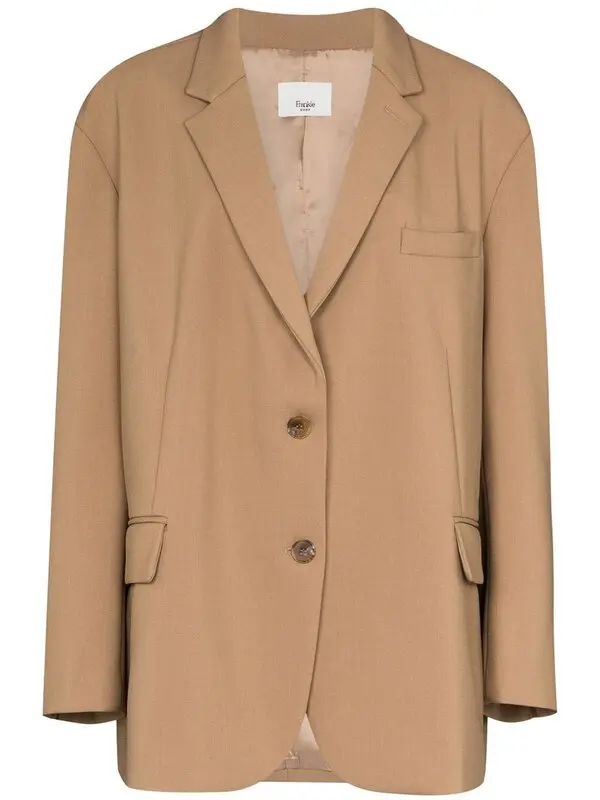 THE FRANKIE SHOP Bea Boxy Blazer - Brown
