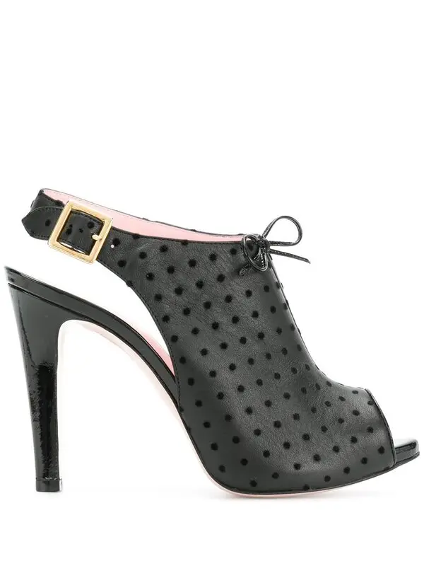 Red Valentino 120mm Polka Dot Slingback Sandals