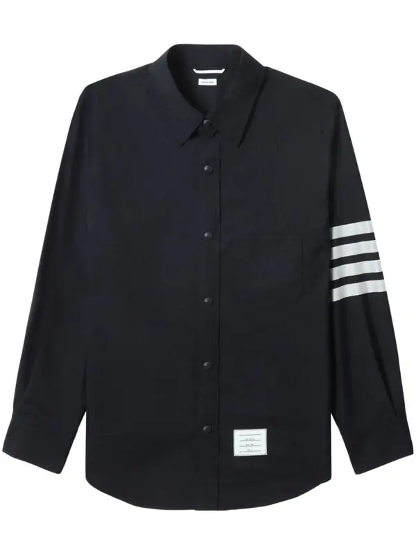 Thom Browne 4-bar Sleeve Shirt - Blue
